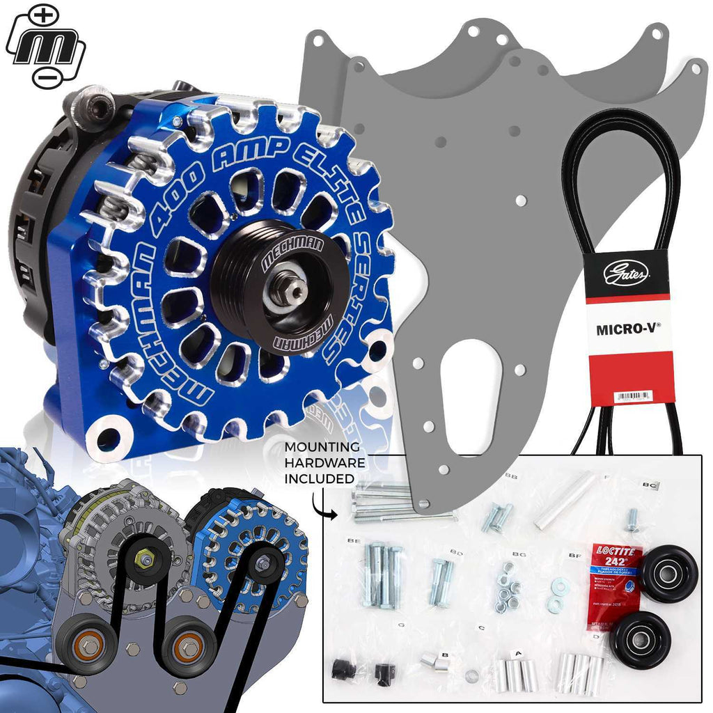 Mechman 400 Amp Dark Blue Dual Alternator Kit for 1999 - 2013 GM Trucks ...