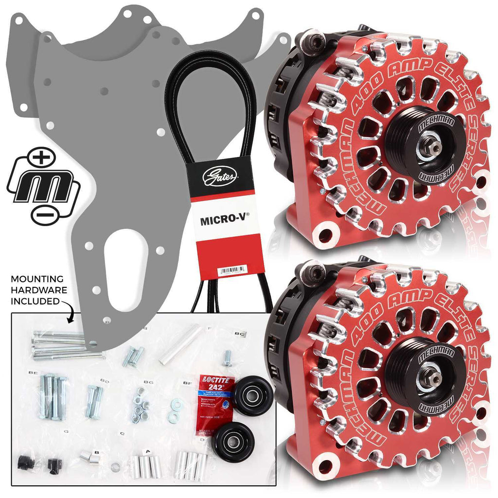 Mechman 800 Amp Red Dual Alternator Kit for 1999 - 2004 GM Trucks ...